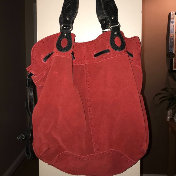Lucky Brand | Bags | Red Suede Lucky Brand Bag | Poshmark